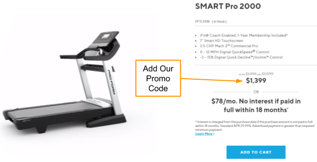 ProForm SMART Pro 2000 Treadmill Coupon and Promo Code
